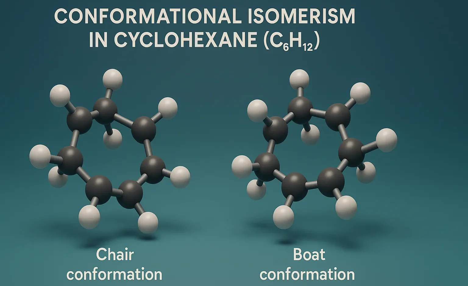 Conformational Isomerism in Cyclohexane (C₆H₁₂) | Free Notes